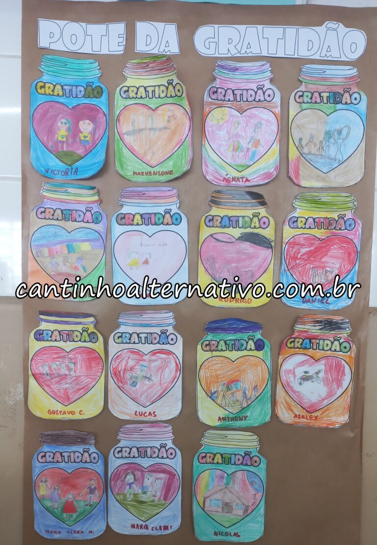 Pote da Gratidão - Trabalhando Valores na Educação Infantil - Cantinho ...